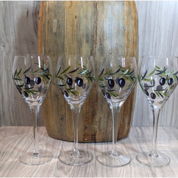 Source Unknown | Dining | Romanian Crystal Red Wine Glasses With ...